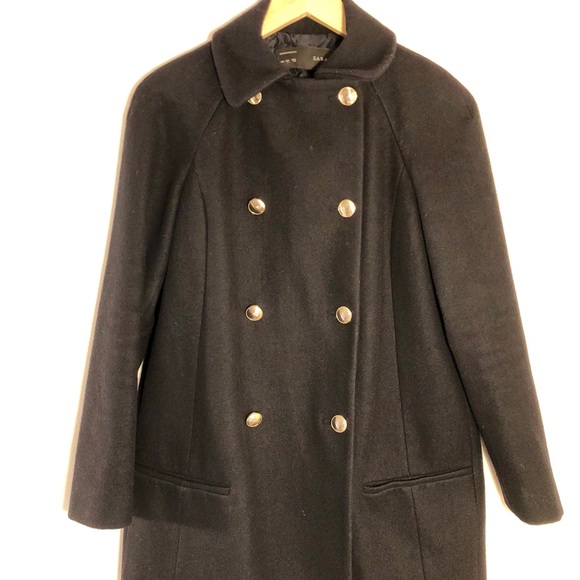 Zara Jackets And Coats Zara Double Breasted Pea Coat Poshmark